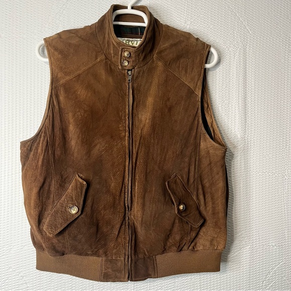 Orvis | Jackets & Coats | Orvis Suede Leather Vest Tan Brown Rustic ...